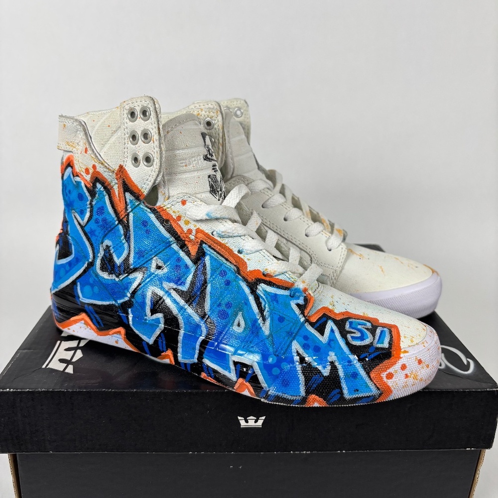 Supra, Men’s Size 6, Skytop, White Leather, Street Ar… - Gem